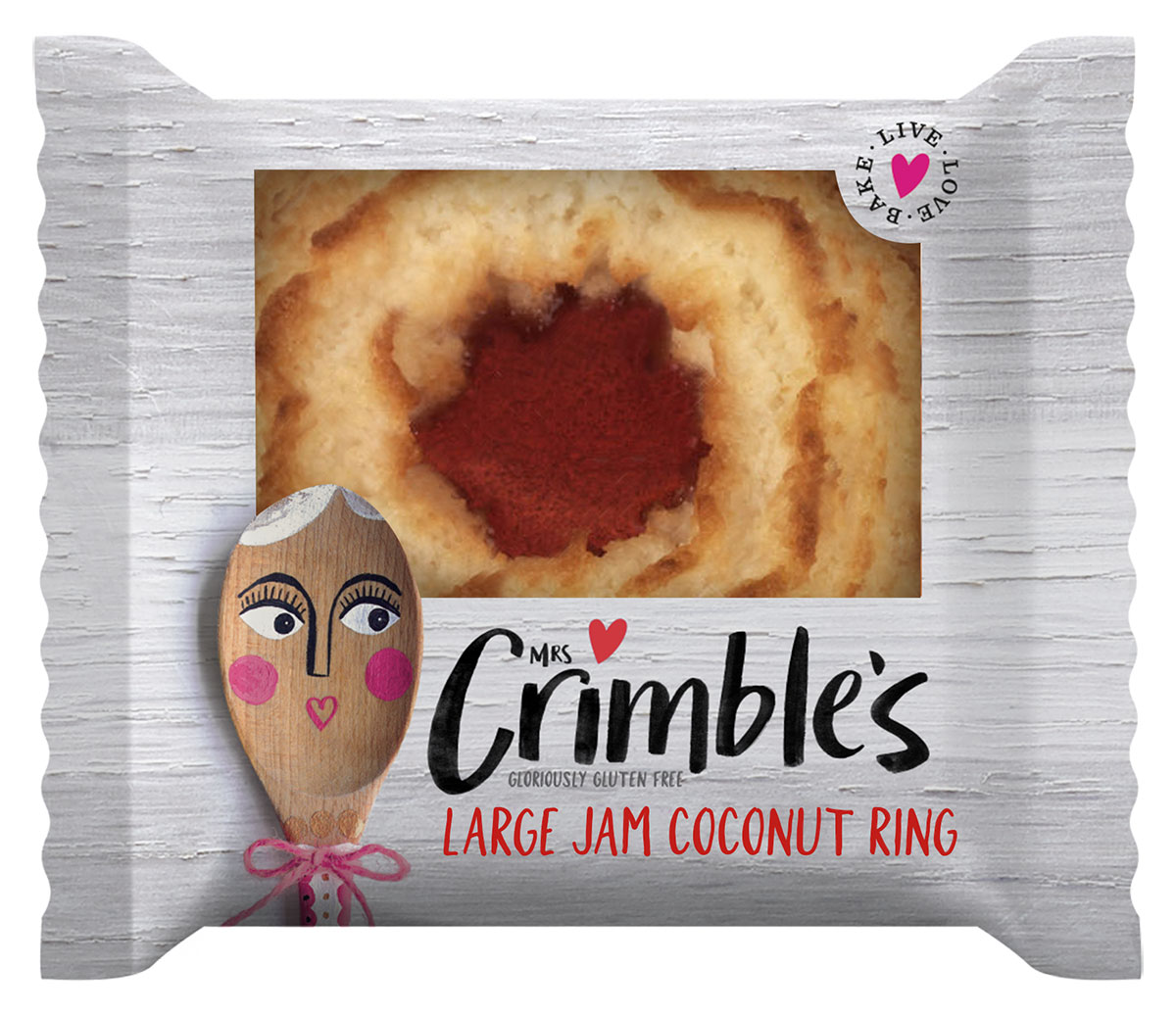 LARGE JAM COCONUT RING – Mrs Crimbles